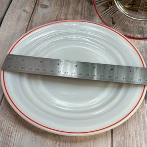 RARE Set of 3 Vintage Red Trim Plates, 2 Hazel Atlas Platonite ...