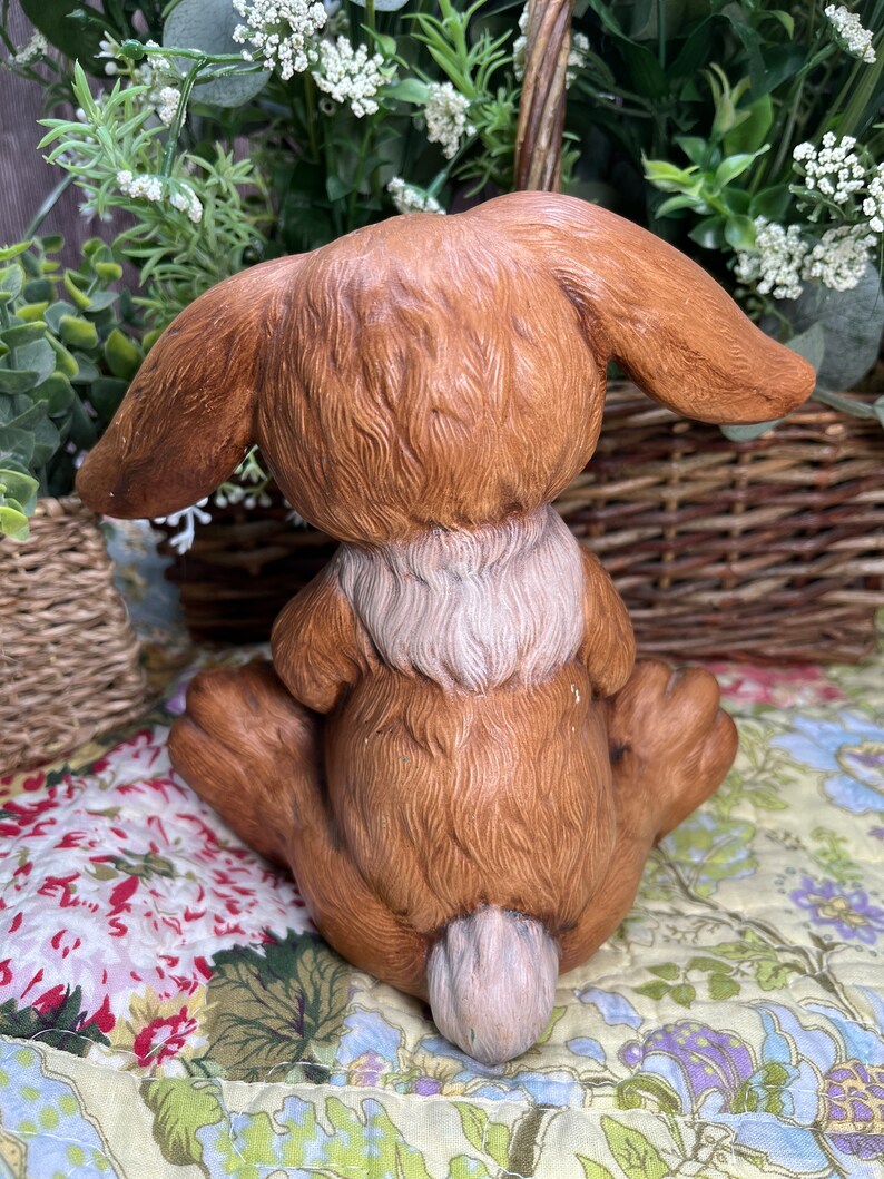 VTG Ceramic Rabbit Easter Bunny, 1970s Hand Painted Bunny Basket Candy ...