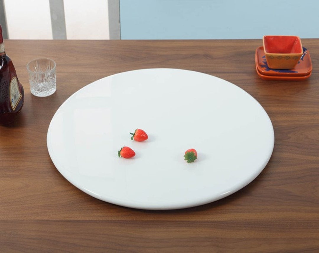 Glass Lazy Susan 24'' Turntable Dining Table Centerpiece Large Tabletop ...