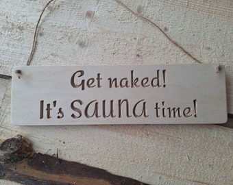 Sauna Wood Sign - Etsy