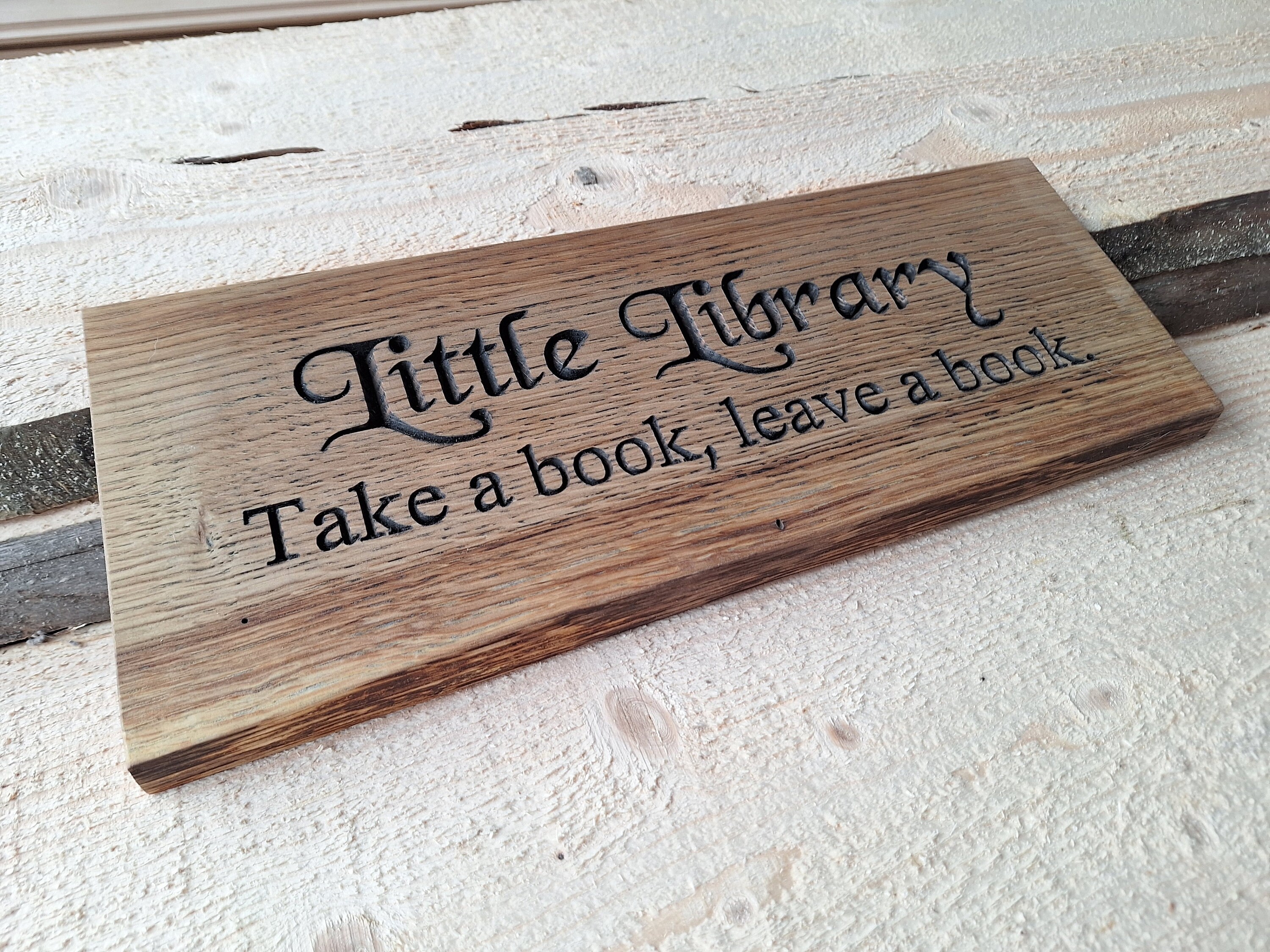 Library Oak Sign - Etsy