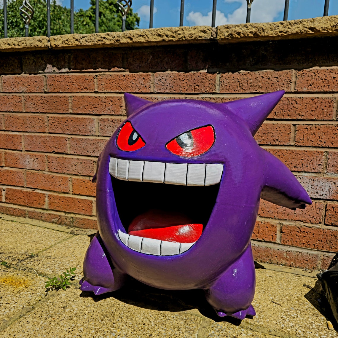Life-sized Pokemon Gengar Figure Statue Hand-painted 3D Printed Model ...