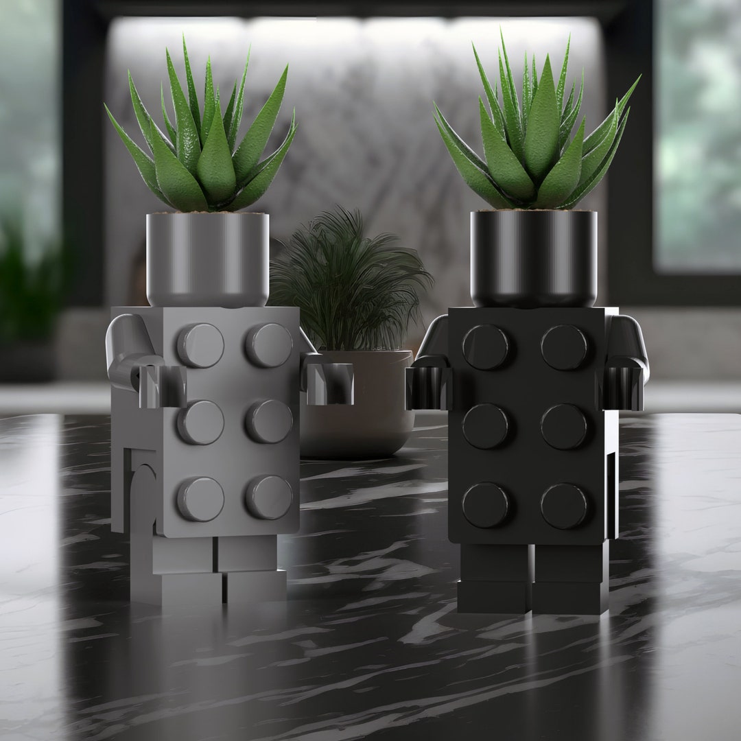 Lego Brickman Costume Minifigure Inspired Planter - Etsy