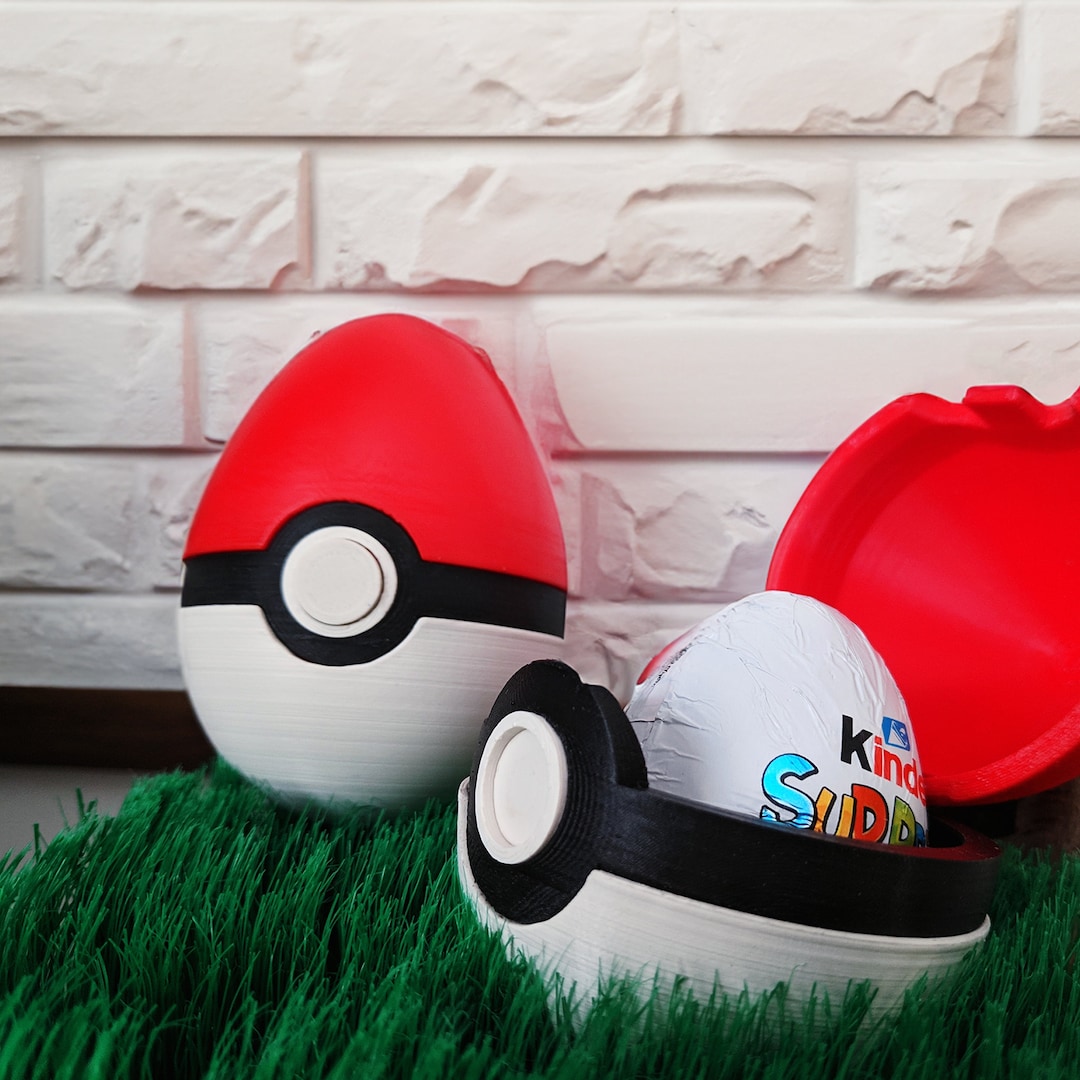 Pokeball Style Egg Ball Chocolate Egg Gift Decoration Ball - Etsy