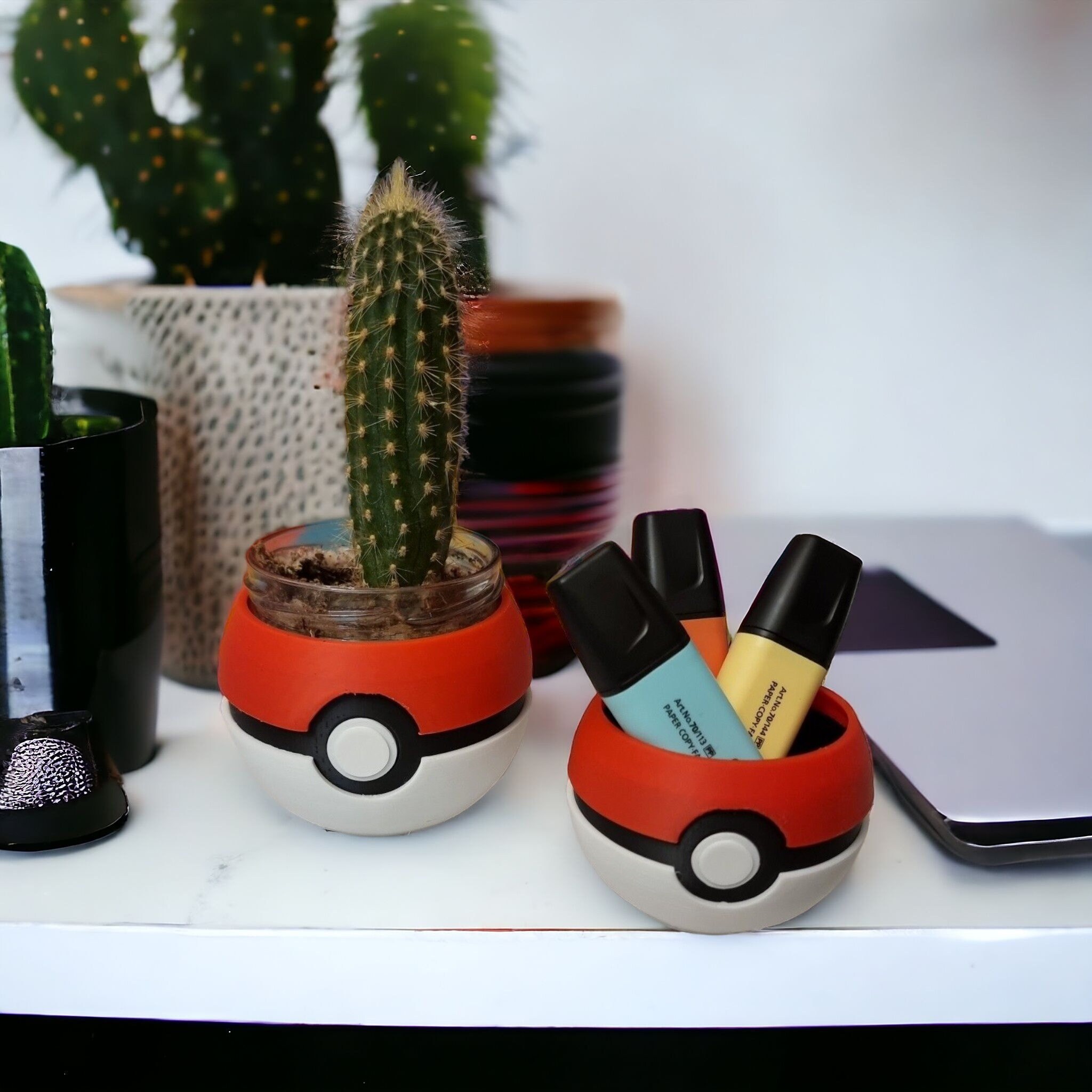 Pokémon-inspired Pokeball Plant / Storage Pot Cute Pokémon - Etsy UK