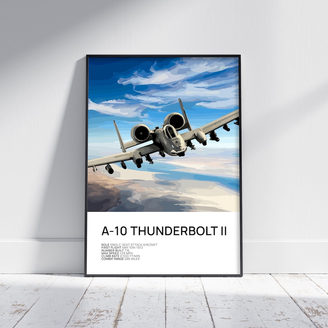 A-10 Thunderbolt II Poster A-10 Warthog Print A10 Poster A 10 ...