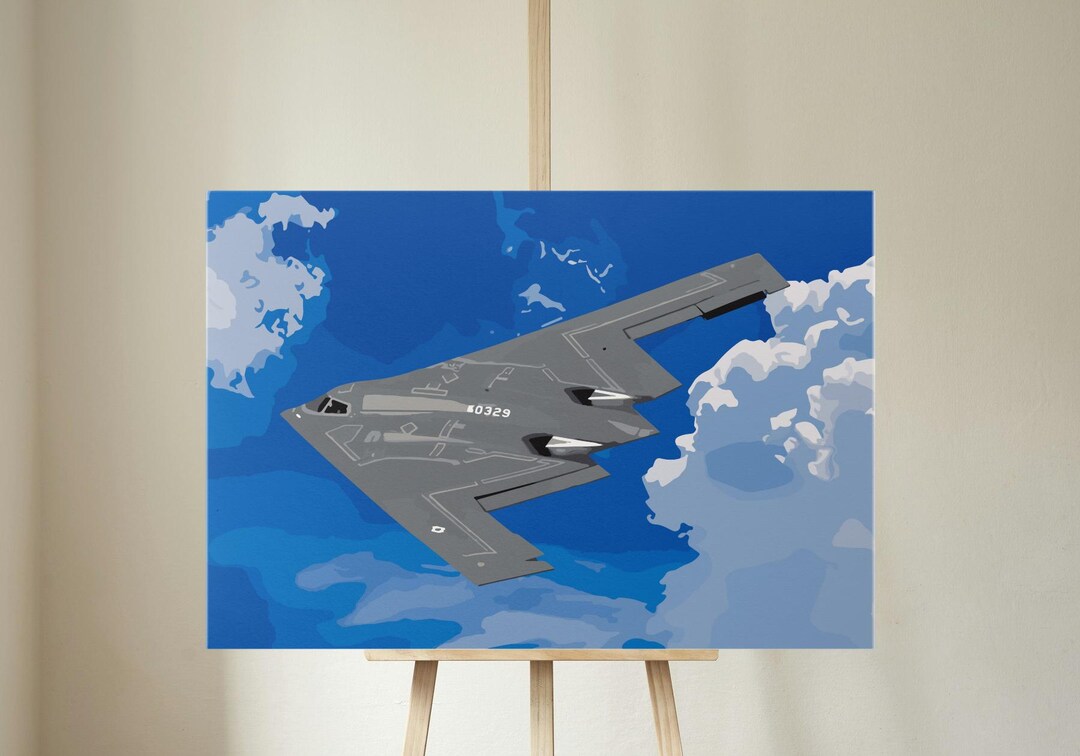 B2 Spirit Canvas, B2 Bomber Print, Aviation Wall Art, Fighter Jet ...
