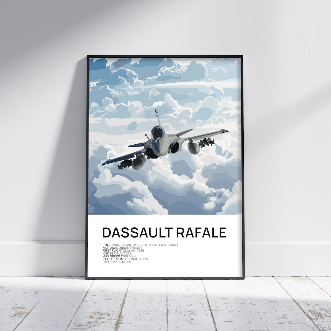 Dassault Rafale Poster, Dassault Rafale Print, Aviation Poster, Fighter ...