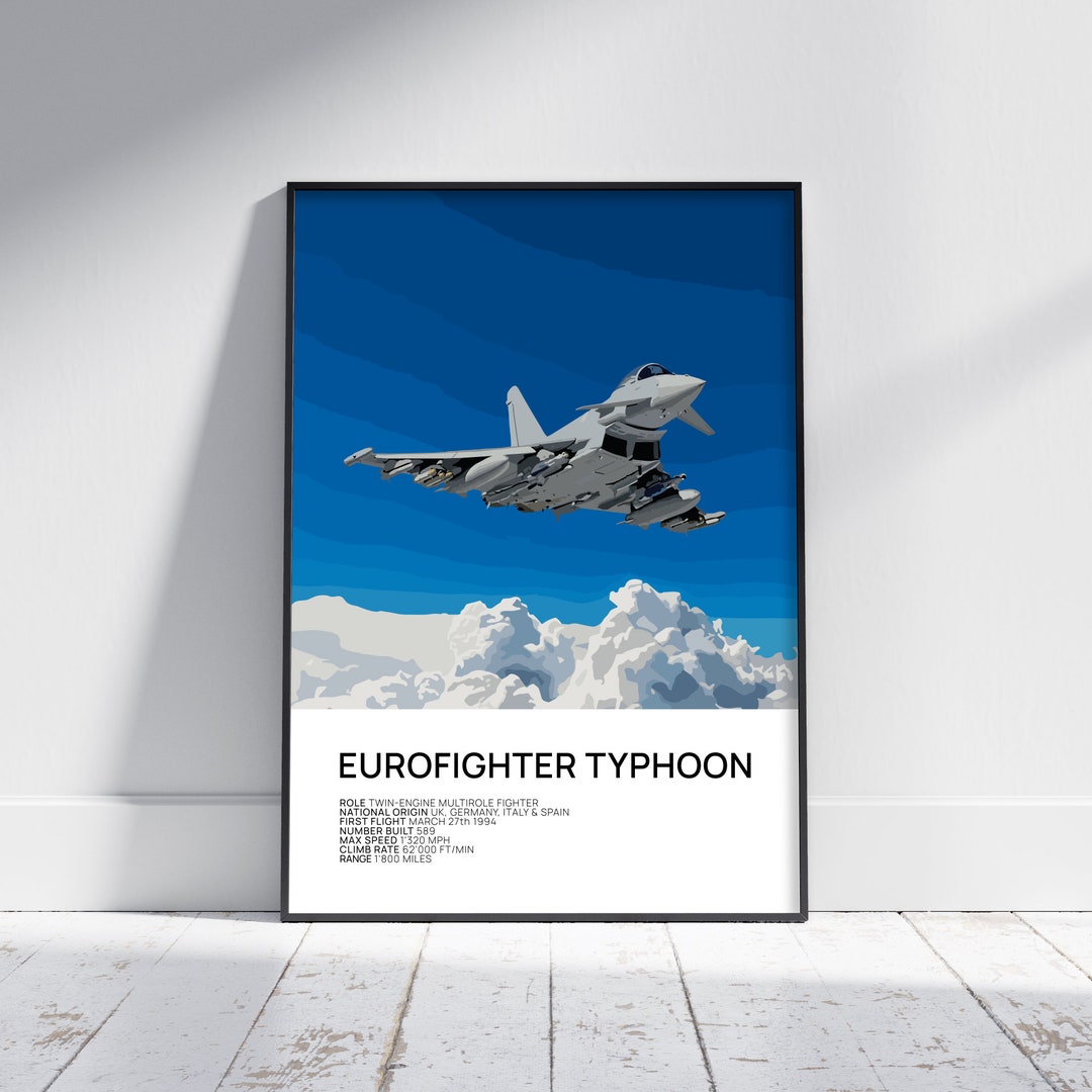 Eurofighter Typhoon Poster, Eurofighter Typhoon Print, Aviation Poster ...