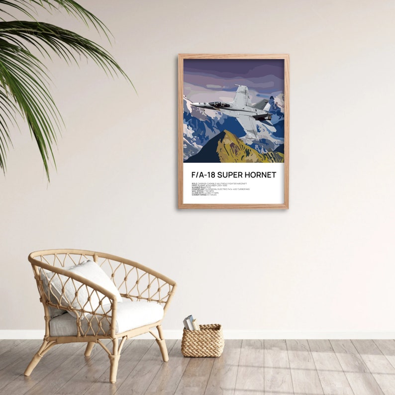 F/A-18 Super Hornet Poster FA-18 Print Aviation Poster - Etsy