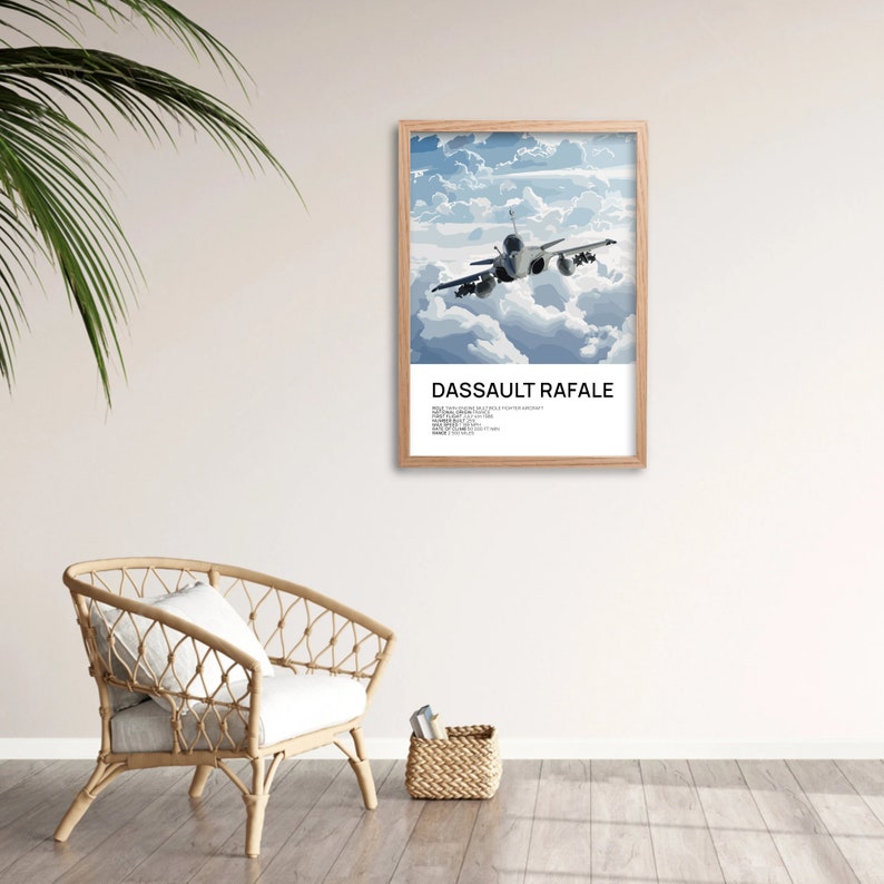 Dassault Rafale Poster, Dassault Rafale Print, Aviation Poster, Fighter ...