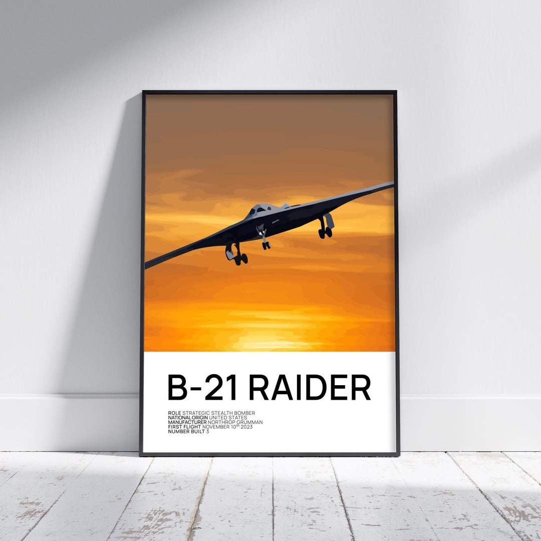 B-21 Raider Poster, B-21 Print, Strategic Bomber Poster, Aviation ...