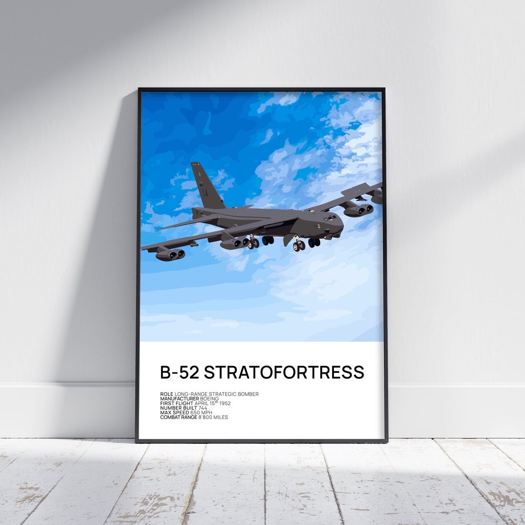 B-52 Stratofortress Poster B-52 Print B52 Poster Stratofortress Poster ...