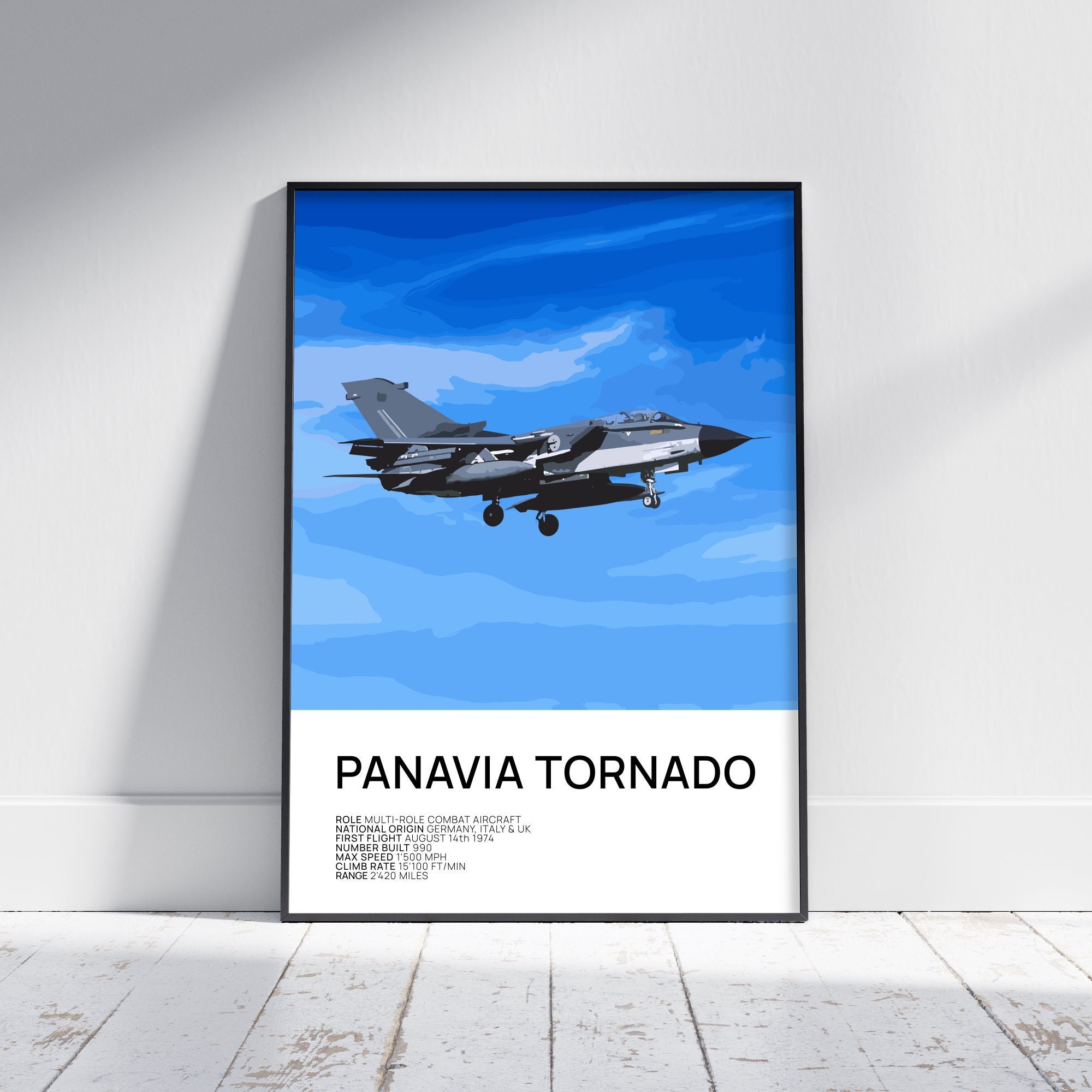 Panavia Tornado Poster, PA-200 Tornado Print, Aviation Poster, Fighter ...