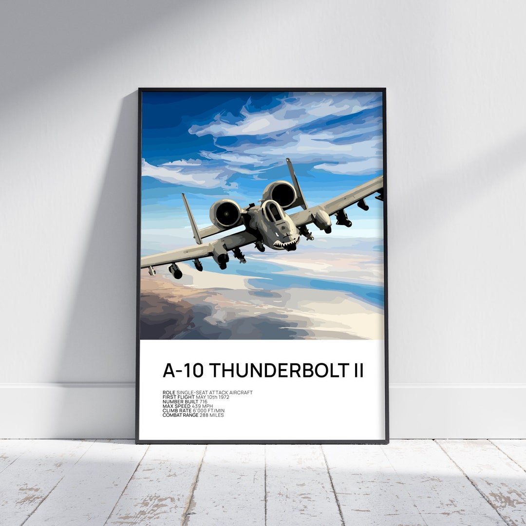 A-10 Thunderbolt II Poster A-10 Warthog Print Aviation - Etsy
