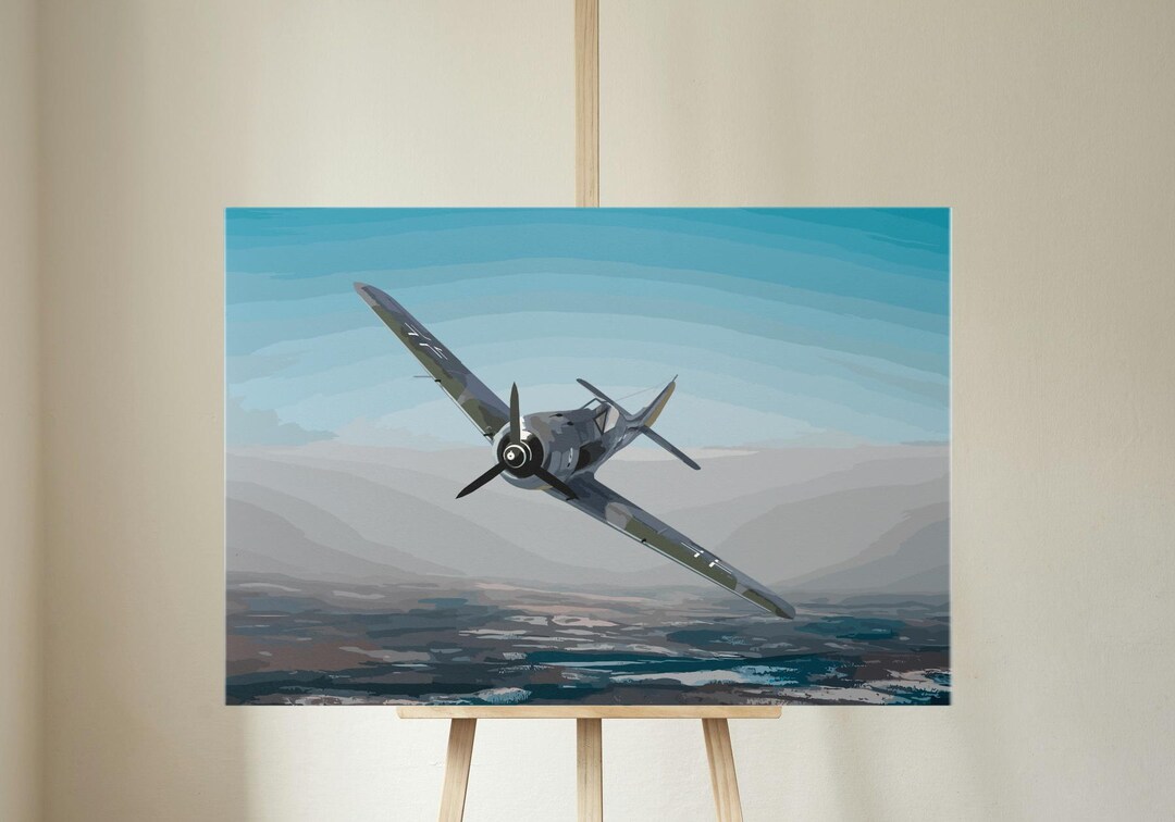 FW 190 Canvas Focke Wulf Print FW 190 Aviation Wall Art Fighter Jet ...