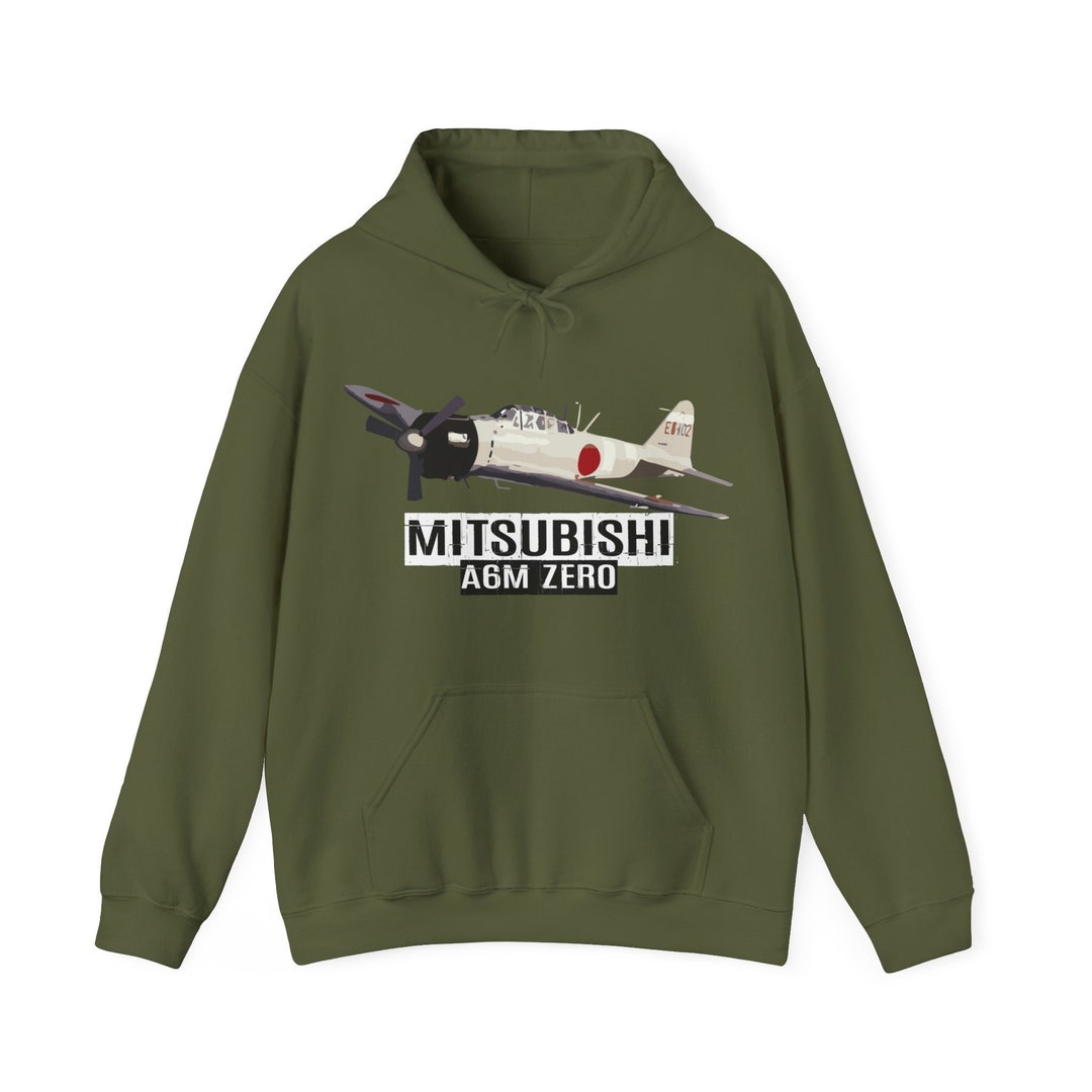 Mitsubishi A6M Zero Hoodie A6M Zero Fighter Plane Hoodie World War 2 ...