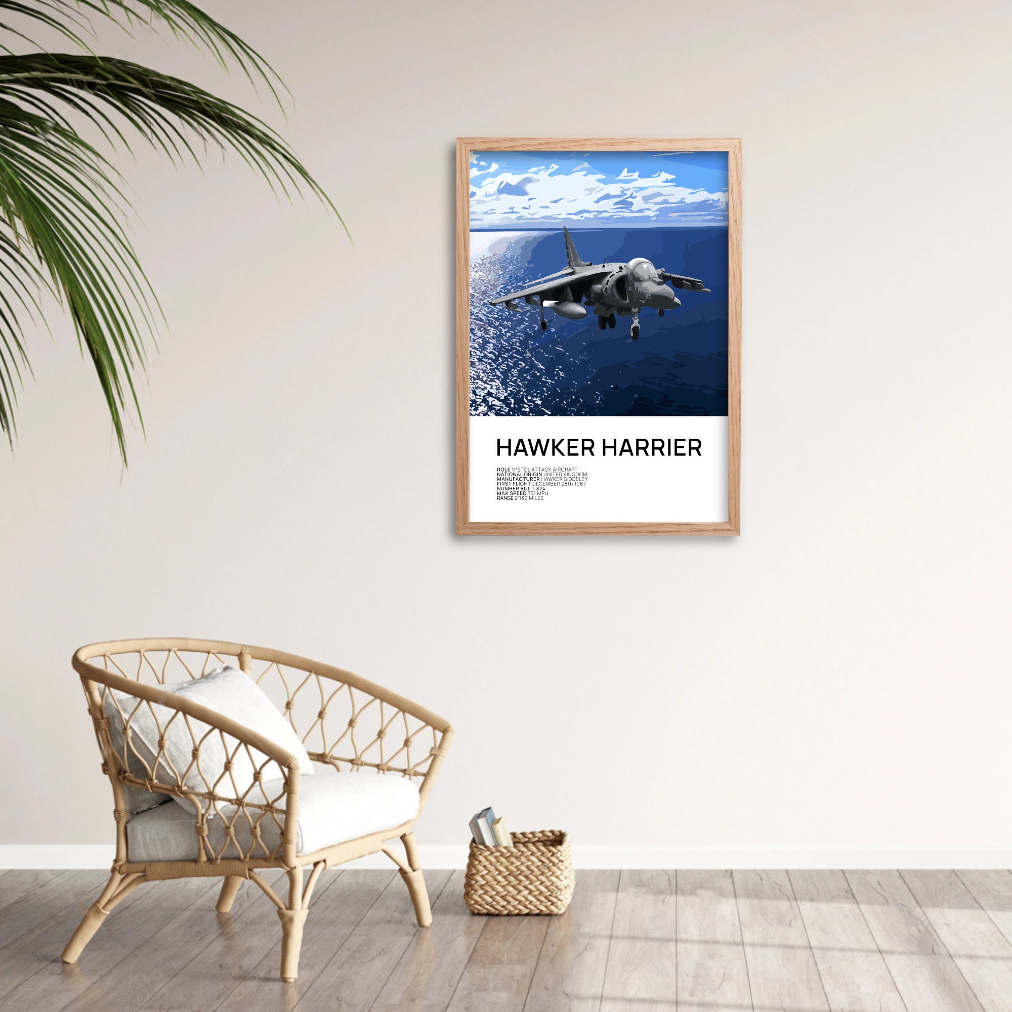 Hawker Harrier Poster, Hawker Harrier Print, Aviation Poster, Fighter ...