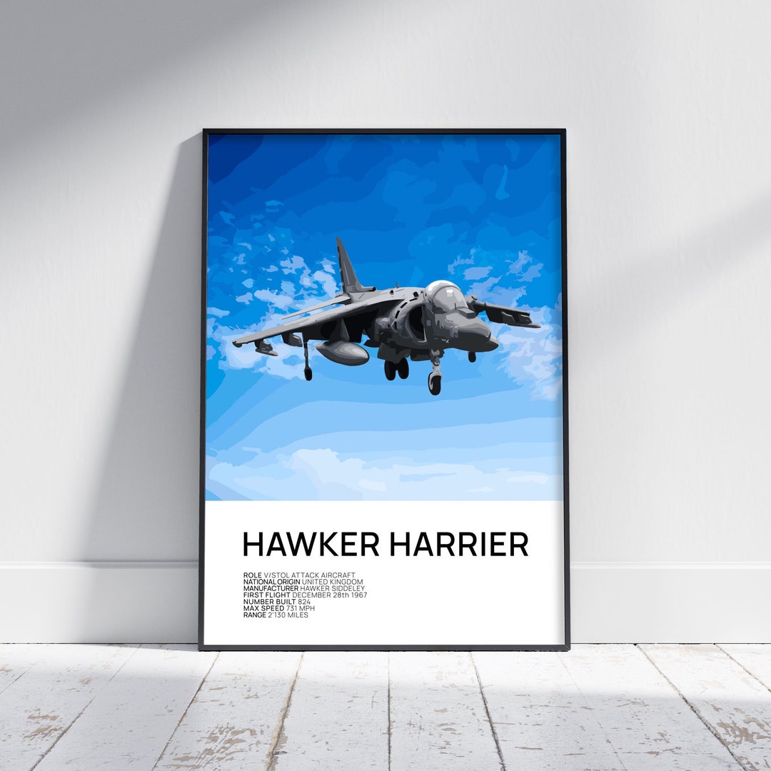 Hawker Harrier Poster Hawker Harrier Print RAF Print RAF Poster ...