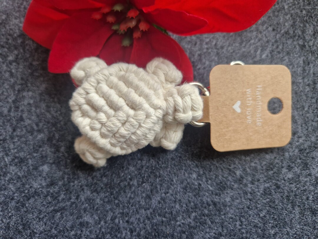 Macrame Turtle Keychain - Gift Idea - Different Colors - Pendant - Bag ...