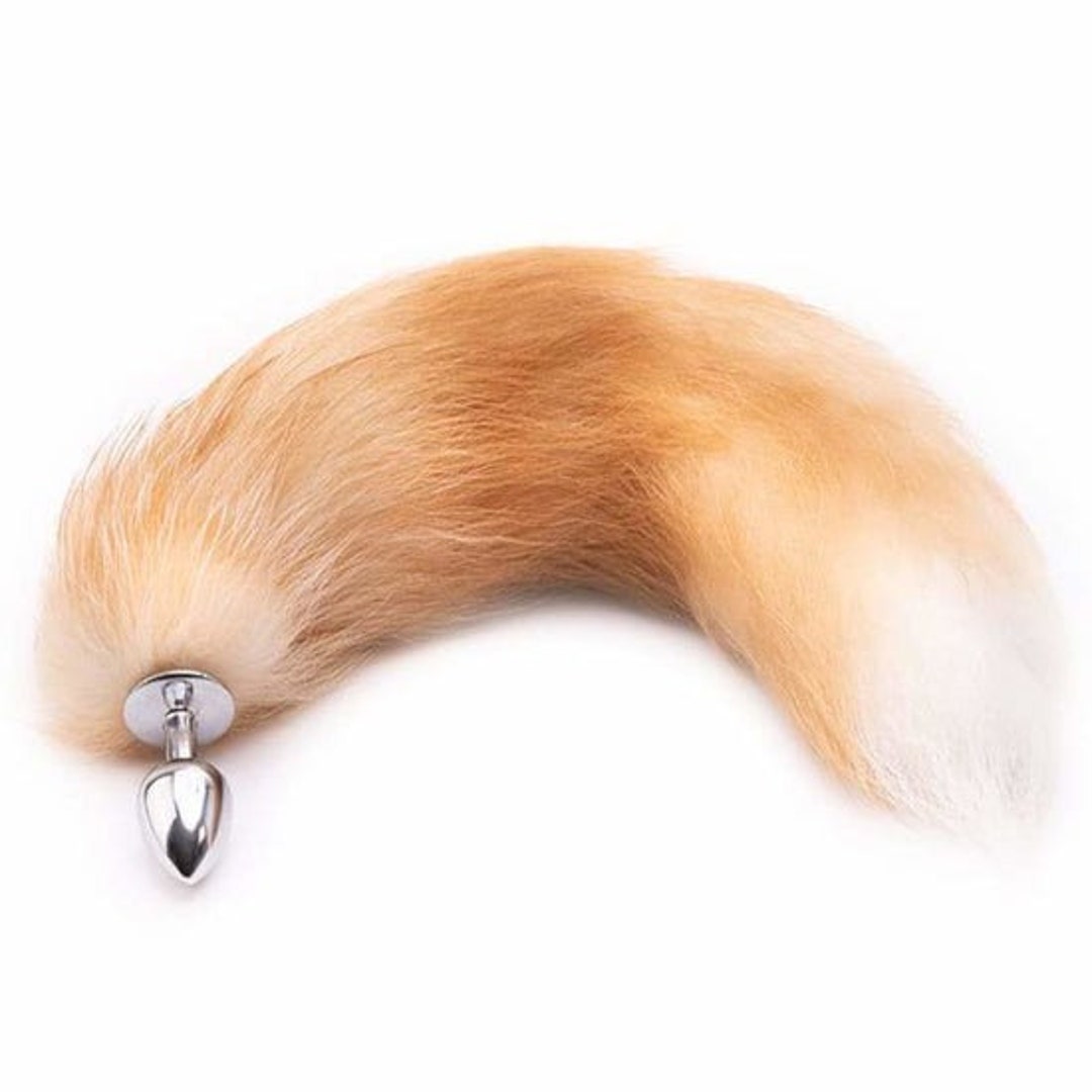 Orange Metal Fox Tail Plug 16 Inches Unique and Playful - Etsy