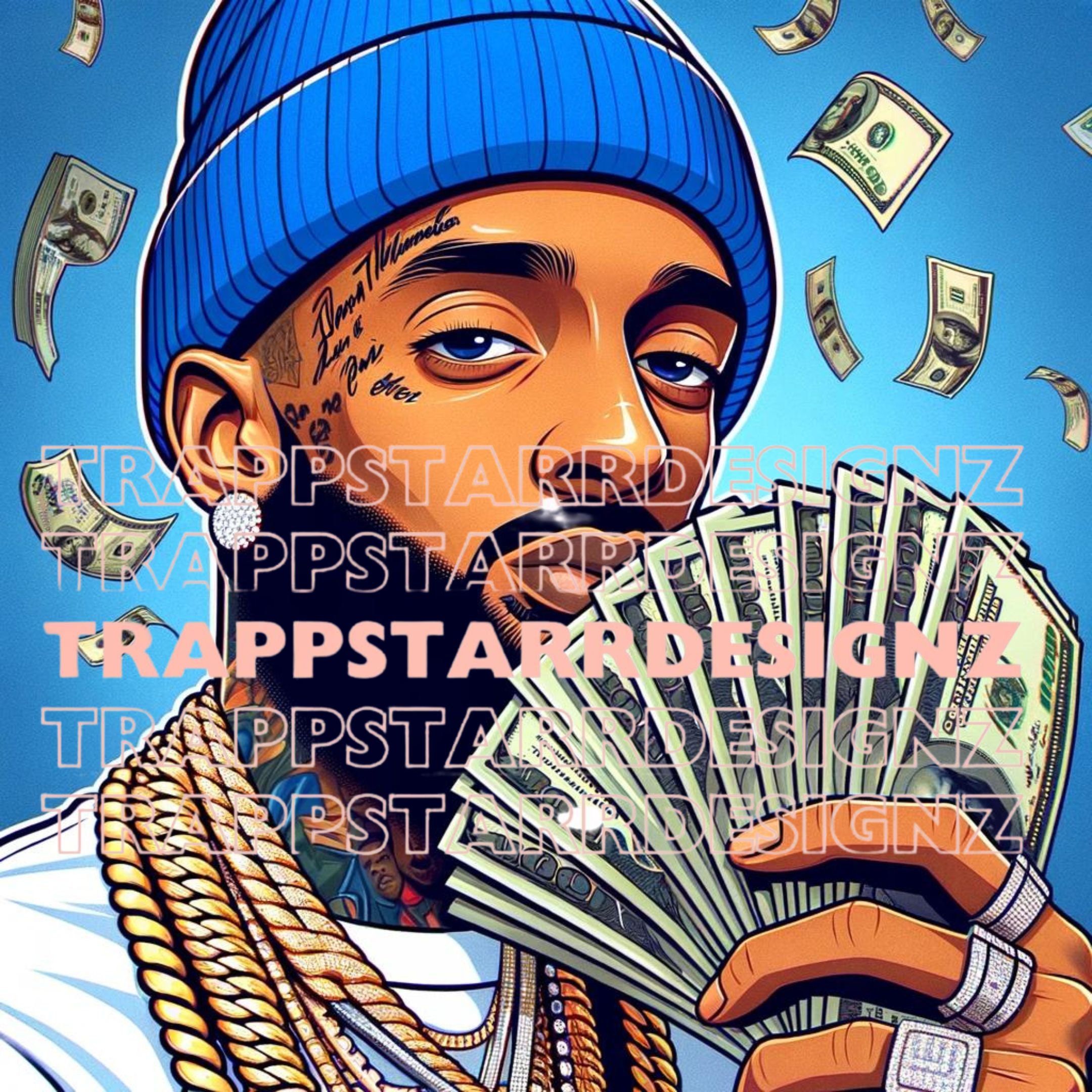 Nipsey Hussle Digital Art Print - Inspirational Money Bundle - Hip Hop ...