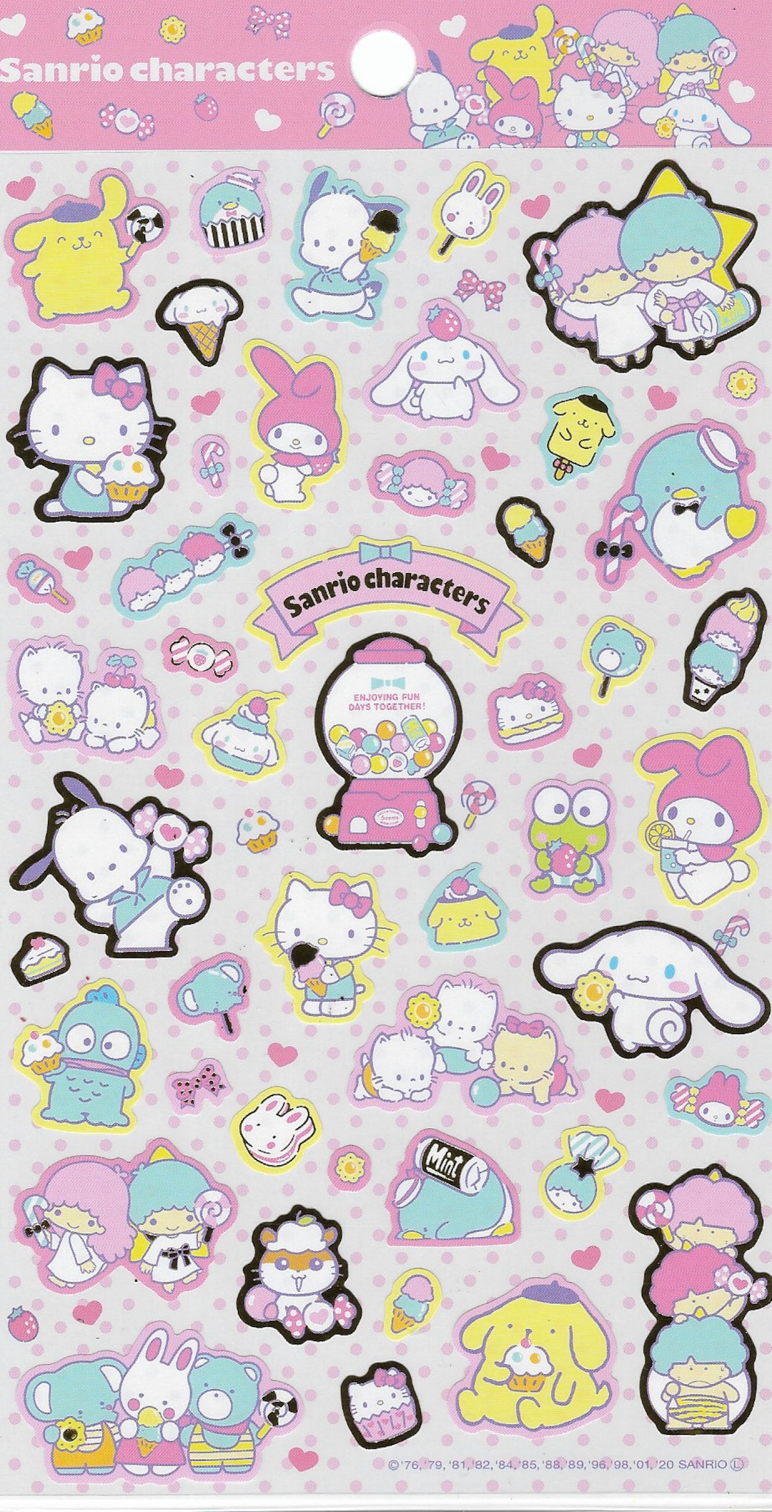 Official Sanrio Stickers - Sanrio Characters - Enjoying Fun Days ...