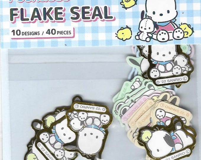 FLAKE SEAL STICKERS - Sanrio Pochacco 10 Designs 40 Designs - Etsy
