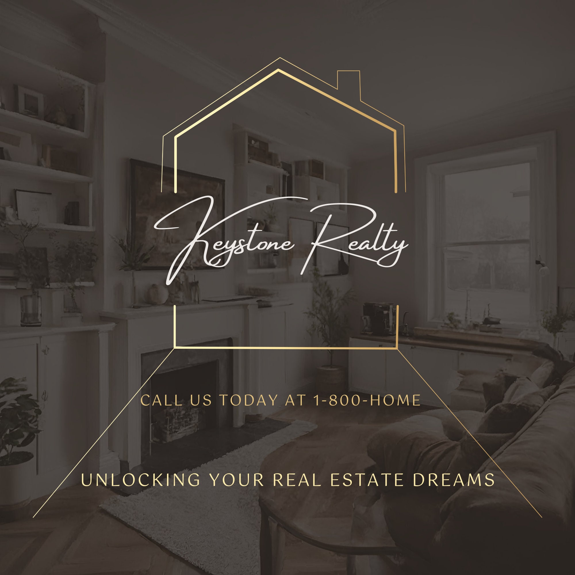 Customizable Geometric Gold Real Estate Logo, Modern, Realtor Branding ...