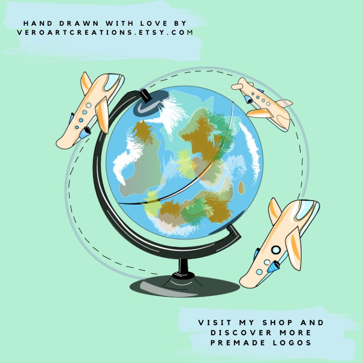 Flying Adventure World Map Cartoon Illustration. Dreamy Globe Trotter ...