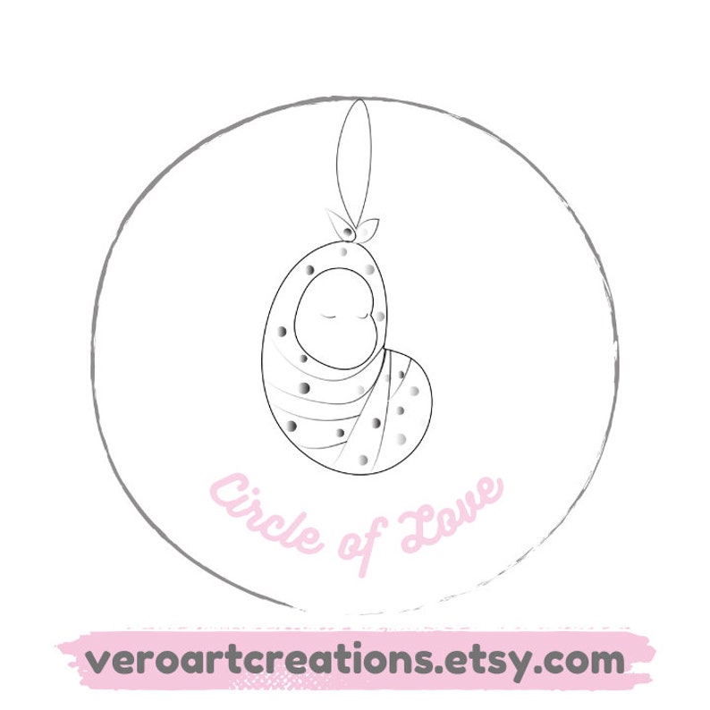Cute and Simple Baby Circle Logo A Symbol of New Beginnings - Etsy