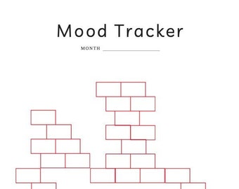 Mood Tracker Printable PDF Circle Emotion Planner Monthly Journal ...