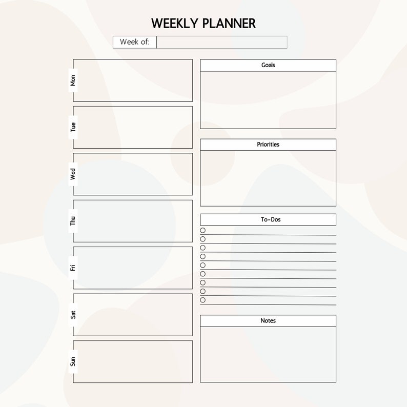 The Everything Planner - Printable PDF for Daily, Weekly, Monthly To-do ...