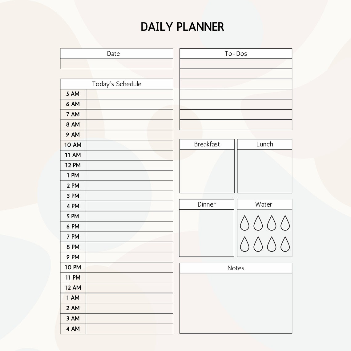 The Everything Planner - Printable PDF for Daily, Weekly, Monthly To-do ...