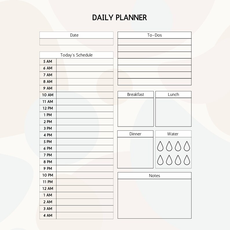 The Everything Planner - Printable PDF for Daily, Weekly, Monthly To-do ...