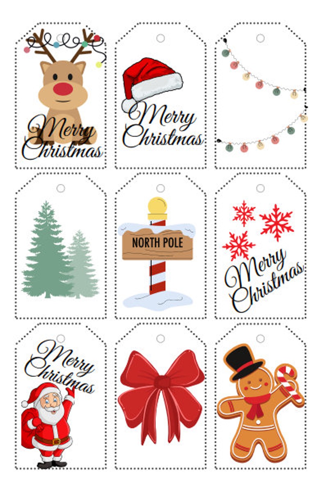 Digital Download Gift Tags, Christmas Gift Tag, Digital Gift - Etsy