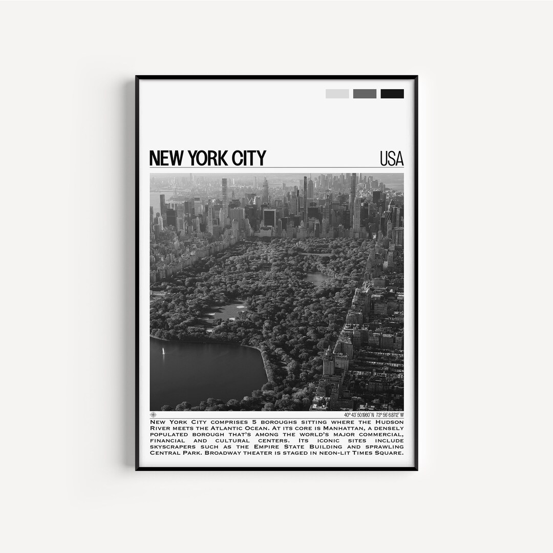 New York City Print Black and White 2, New York Wall Art, New York ...