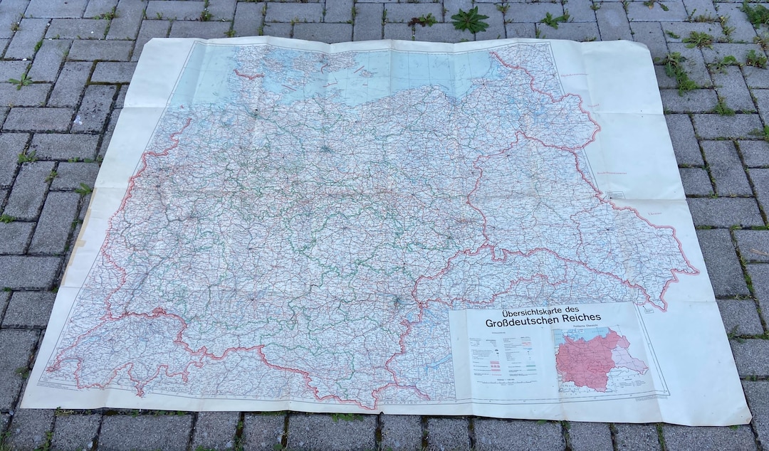 Large German WW II Map 1941 Map Grand Reich War War Office ...