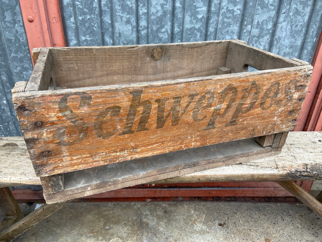 Vintage Schweppes Wooden Crate - Etsy