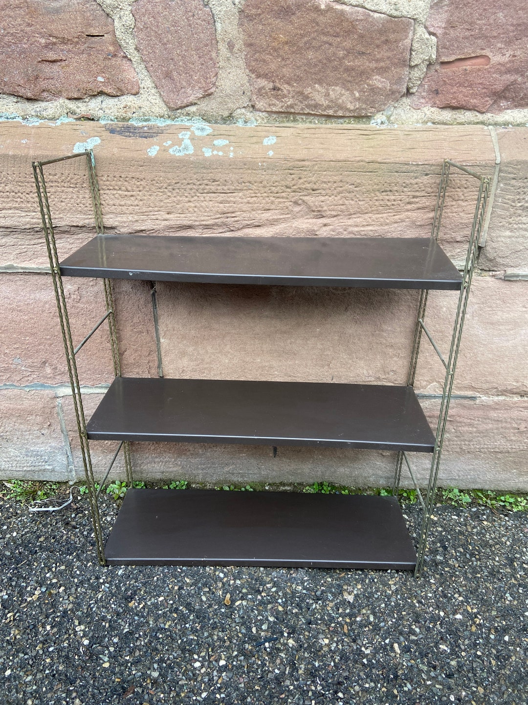Shelf Old Industrial Metal Shelf Scandinavian String Shelf 1960 - Etsy