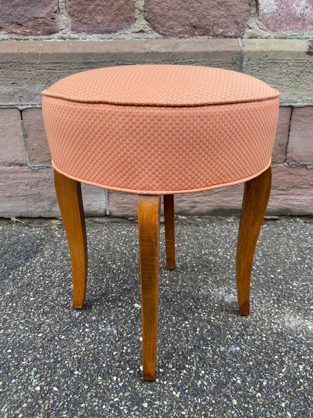 Small Antique Pouf Ottoman Stool Old Scandinavian French Vintage Stool ...