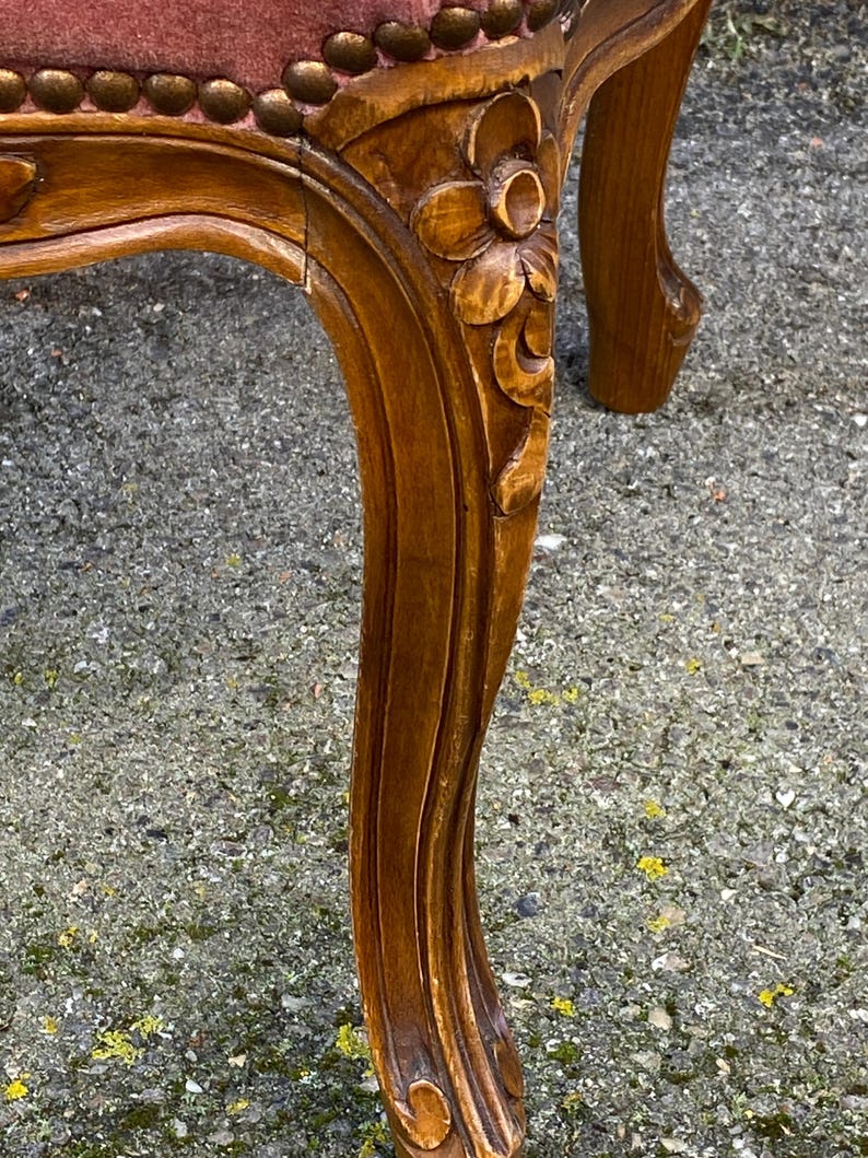 Old Ottoman Stool Louis XV Rocaille Rococo French Vintage Stool ...