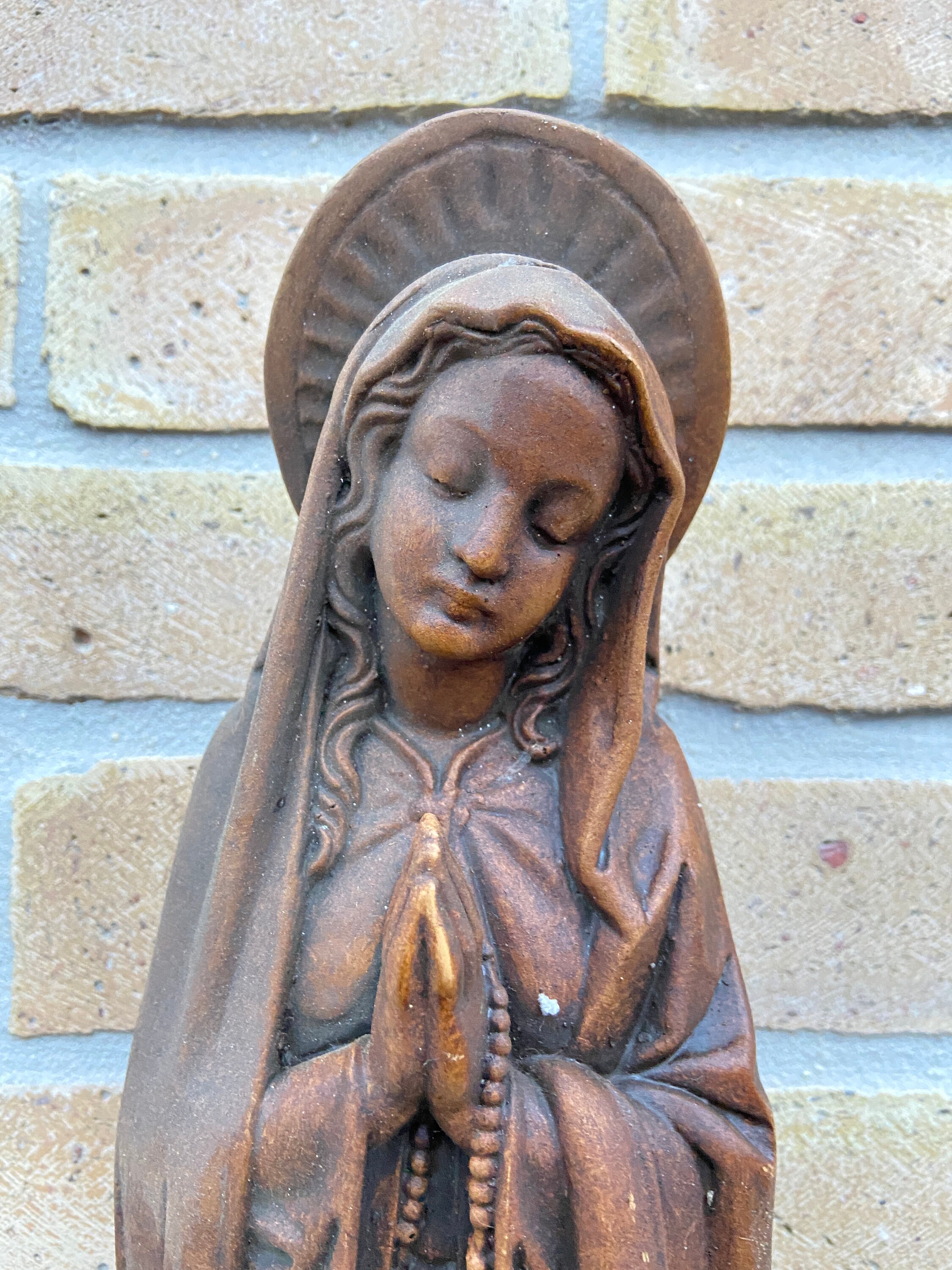 Vintage Maria Mary Madonna Statue Miraculous Virgin Haloed Statue - Etsy