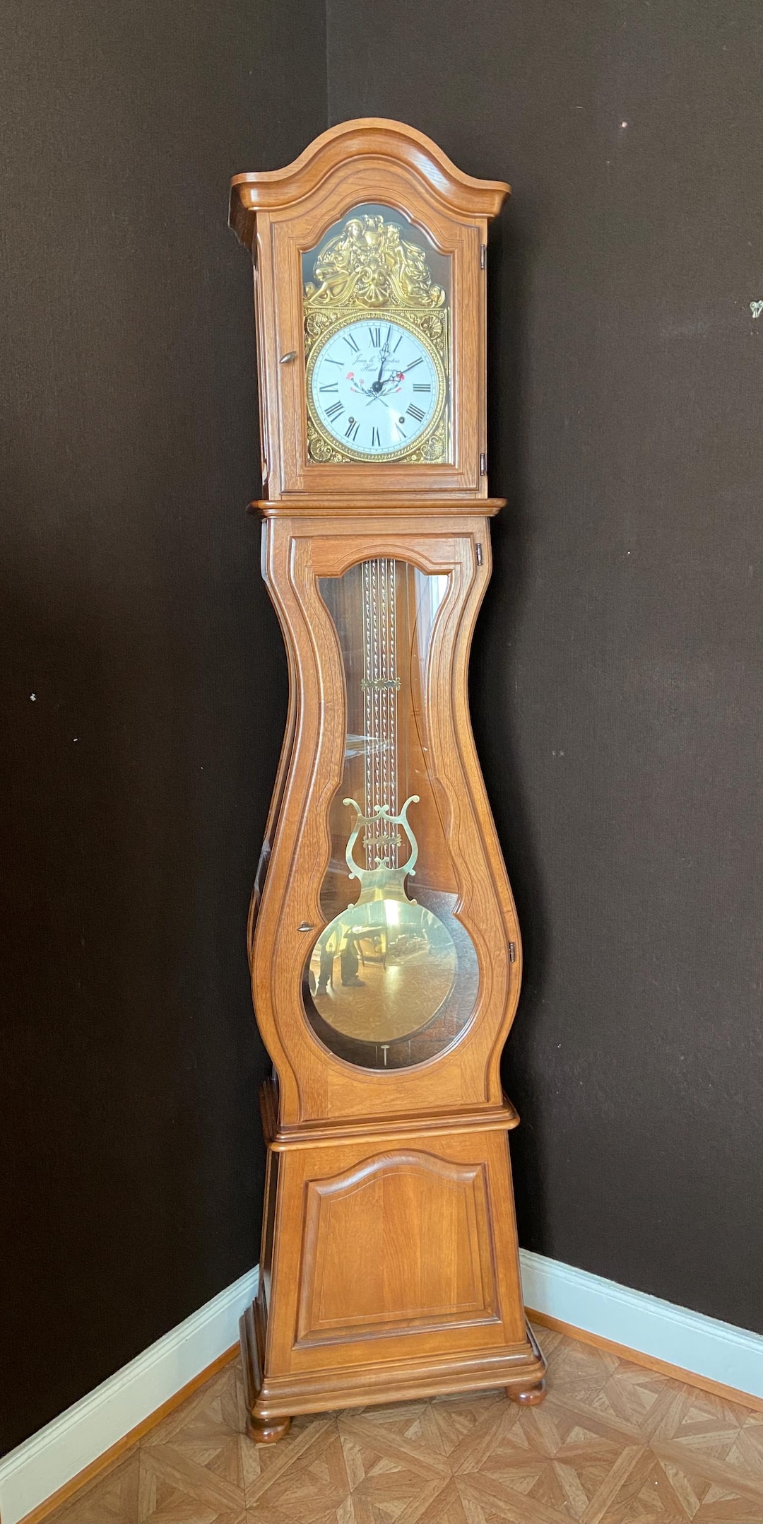 Pendulum Comtoise Clock Comtoise Clock Signed Jean Le Comtois 1960 ...