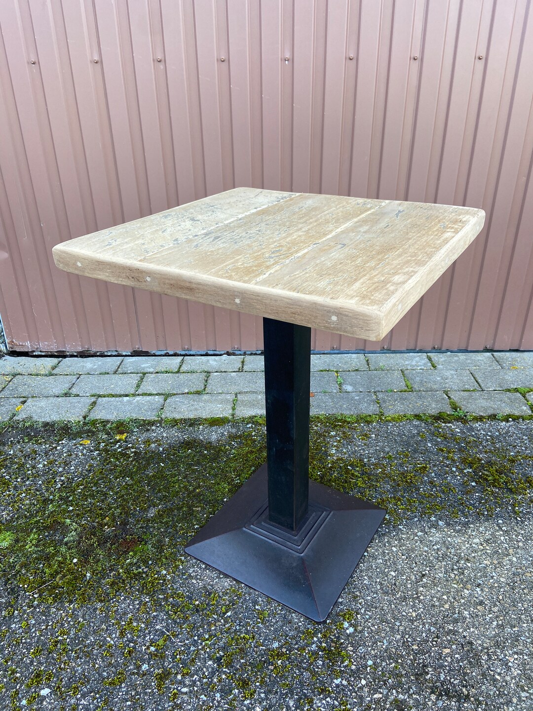 Pedestal Table Iron Metal Garden Bistro 70 S Vintage Metal Iron Table ...