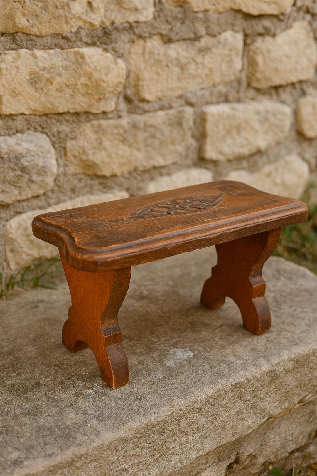 Antique French Rococo Ottoman Stool, Vintage FARMER Footstool, Oak ...