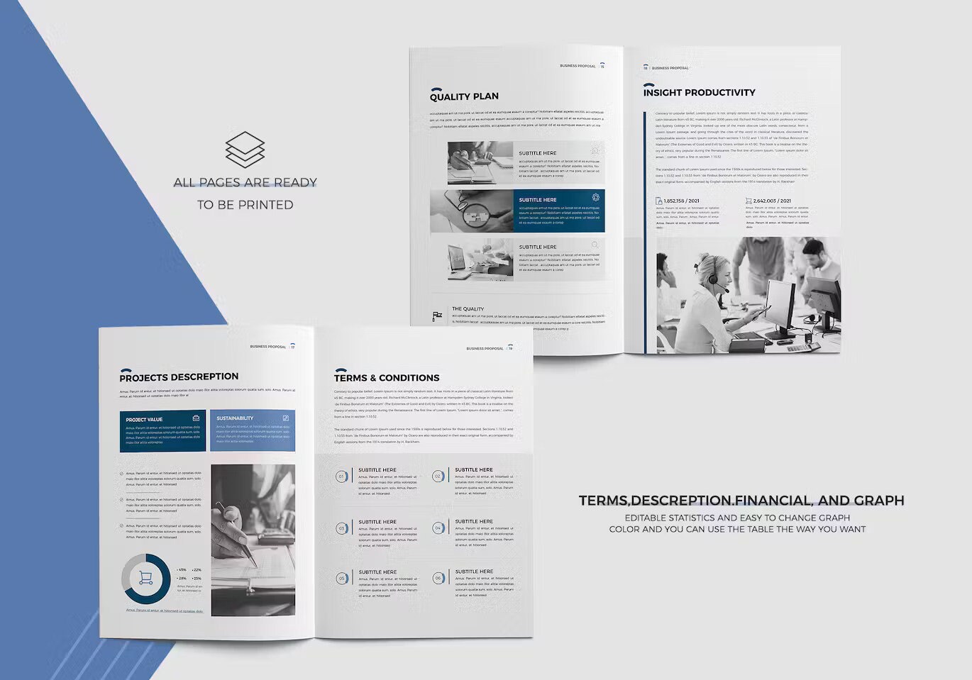 Proposal for Business, Professional Theme, Powerpoint & Word, 20 Pages ...