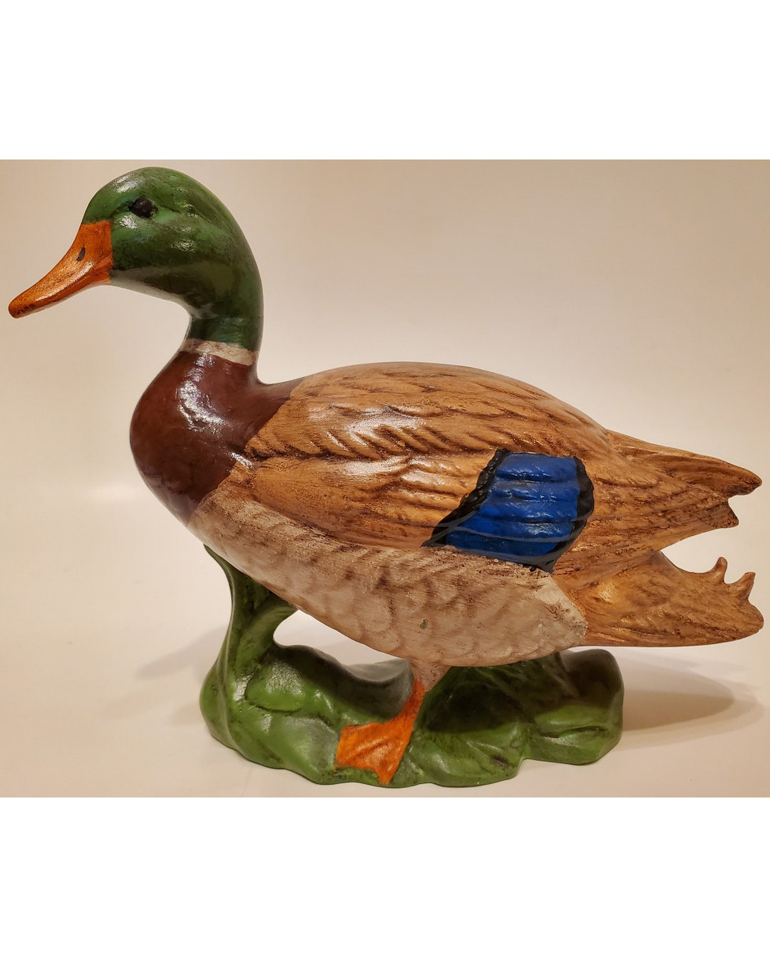 Vintage 1968 Hand Painted & Crafted Ceramic Mallard Duck Figurine - 6 ...