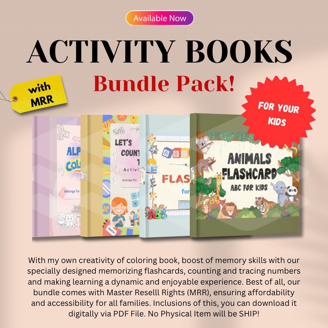 Engaging Activity Book Collection Children's Interactive Learning ...