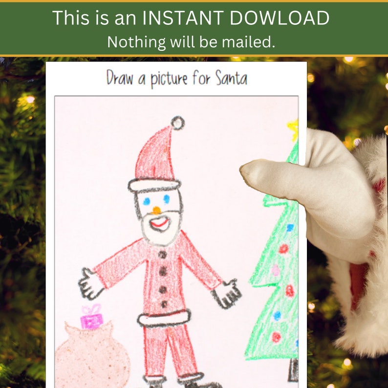 Letter to Santa Coloring Page Printable Dear Christmas Wish List Kids ...